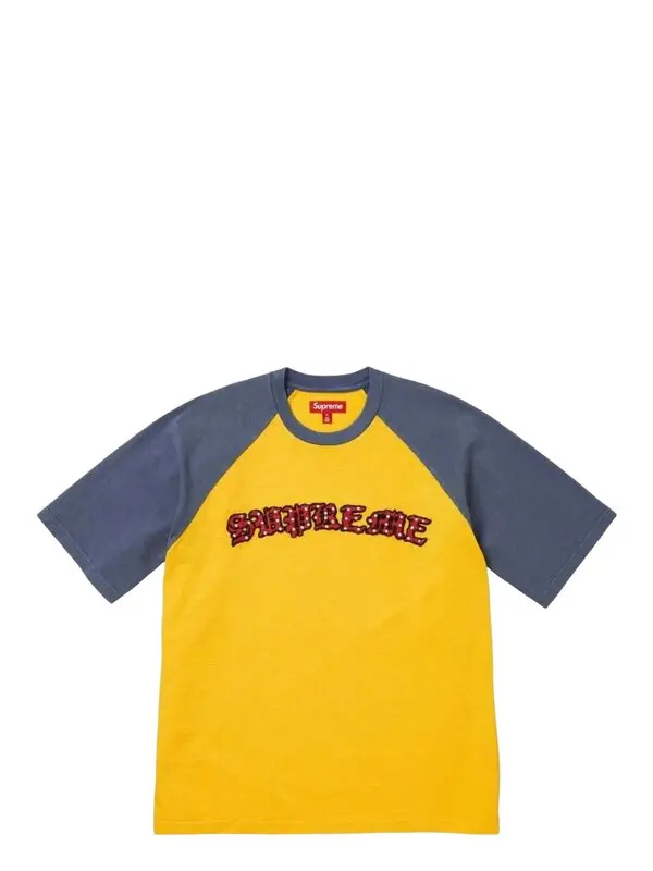 Supreme Ss26 Rhinestone Raglan S/s T-shirt - Gold