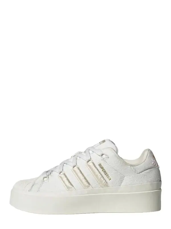 Adidas Superstar Bonega Embroidered Floral Sneakers - Creamy