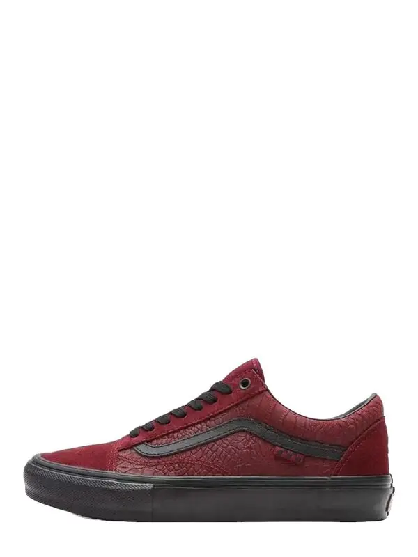 VANS Old Skool 'port Snakeskin' Casual Lace-up Sneakers - Black/red