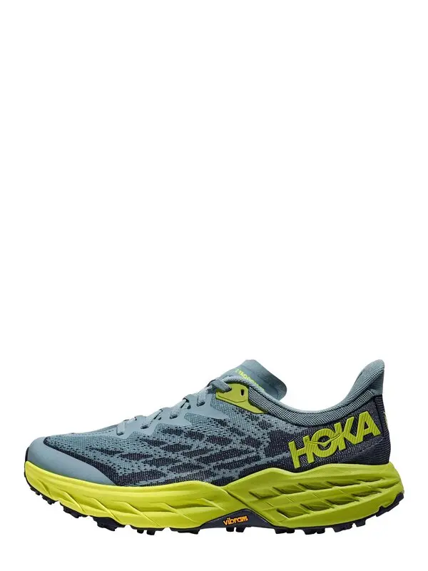 Hoka One One Speedgoat 5 Trail Running Shoes - Blue/lime Green
