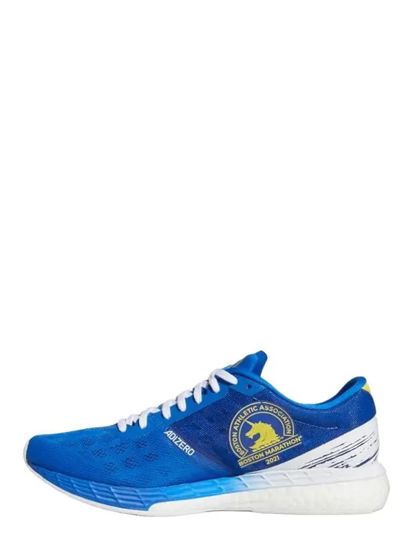 Adidas Adizero Boston Marathon Athletic Sneakers - Blue/yellow/cloud White