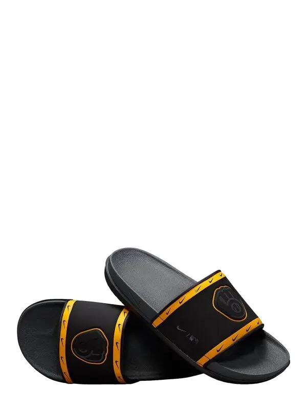 Nike Mlb X Offcourt Slide 'milwaukee Brewers - Black/yellow