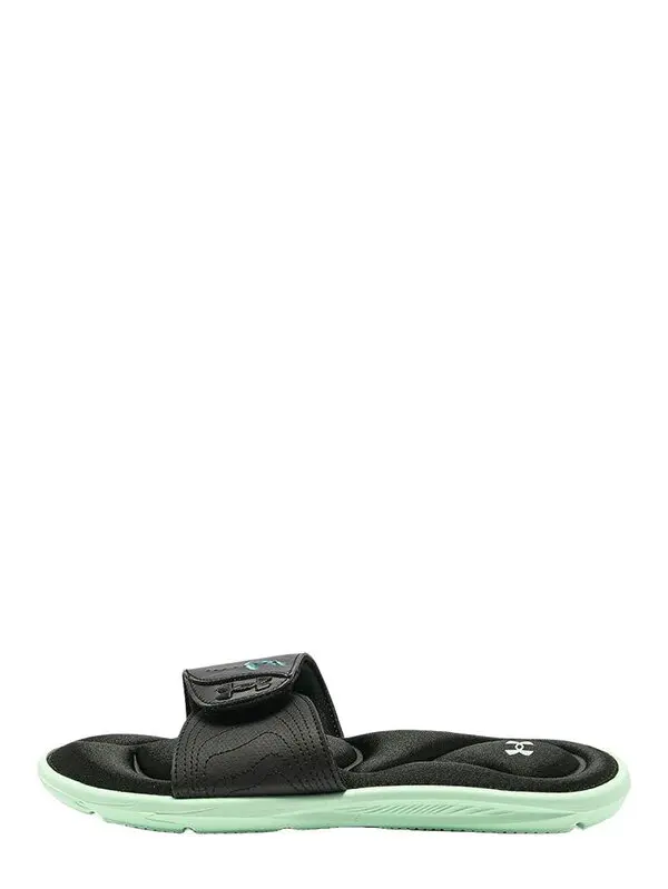 Under Armour Ignite 4 Graphic Strap Slide - Black/aqua Foam