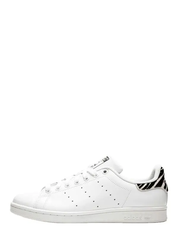 Adidas Originals Stan Smith Sneakers With Zebra Print Heel - White