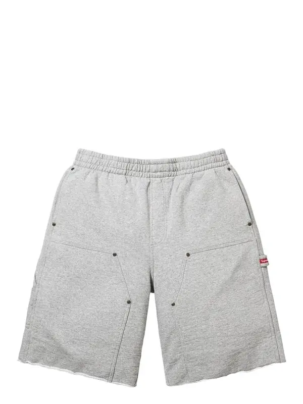 Supreme Double Knee Painter Sweatshort - Heather Grey