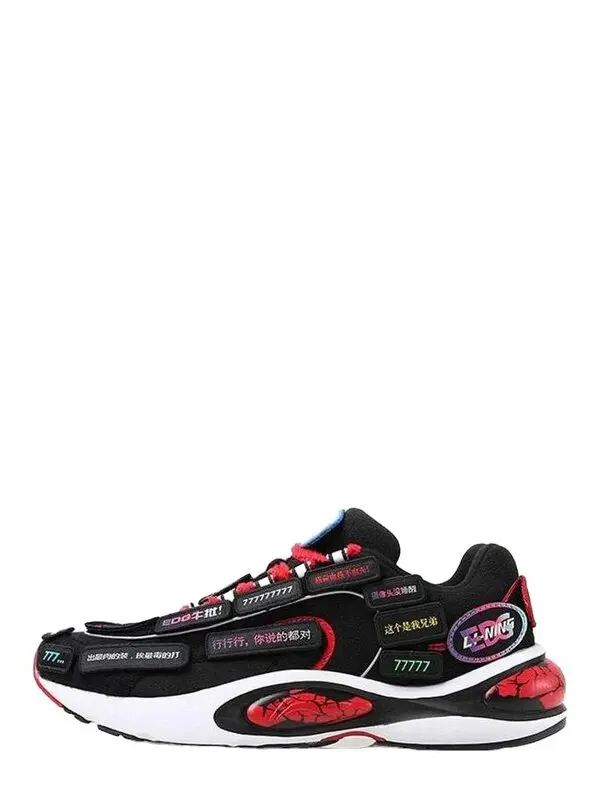LI-NING X Edg V8 Athletic Sneakers - Black/red