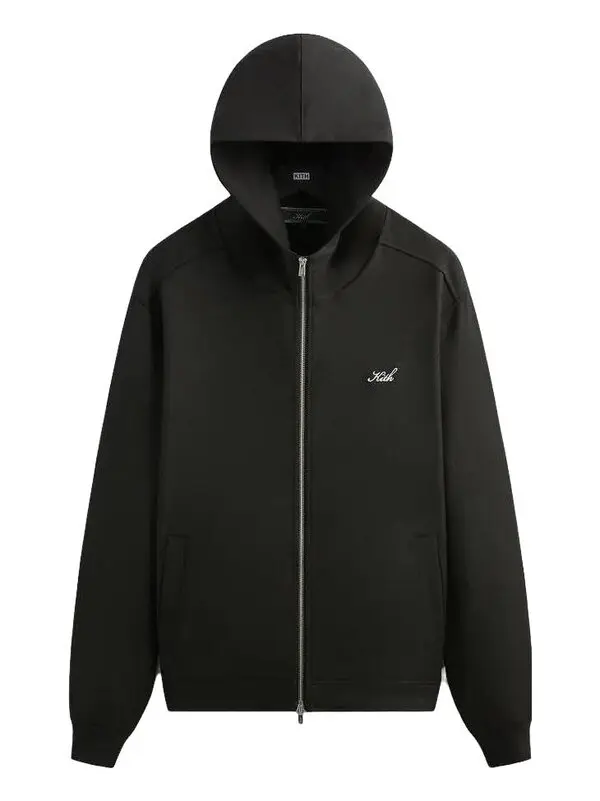 Kith Double Weave Selfridge Zip Up Hoodie - Black