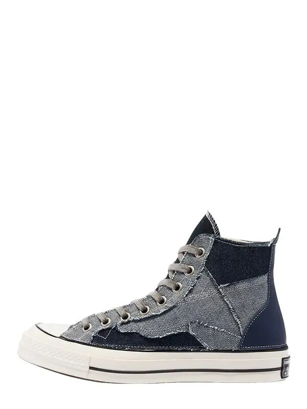 CONVERSE Chuck 70 Hi Denim Patchwork Sneakers - Blue/grey