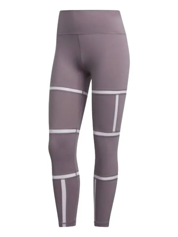 Adidas Believe This 2.0 Geo Mesh 7/8 Tights - Purple/white