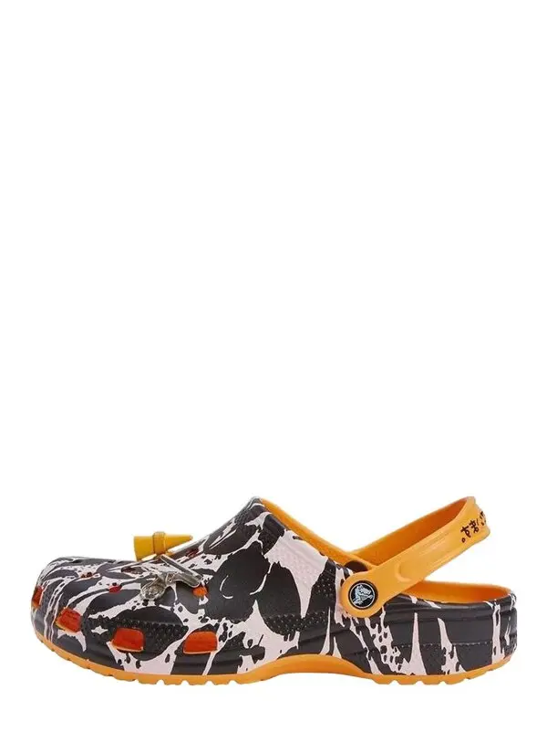 CROCS X Stance X B. Thom Classic Clog "floral Stencil - Black/pink/orange