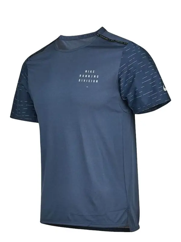 Nike Dri-fit Rise 365 Run Division Short Sleeve T-shirt - Navy