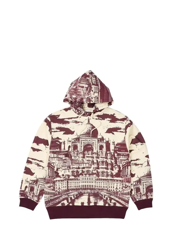 PALACE Mega Hooded Sweatshirt - Soft White/purple