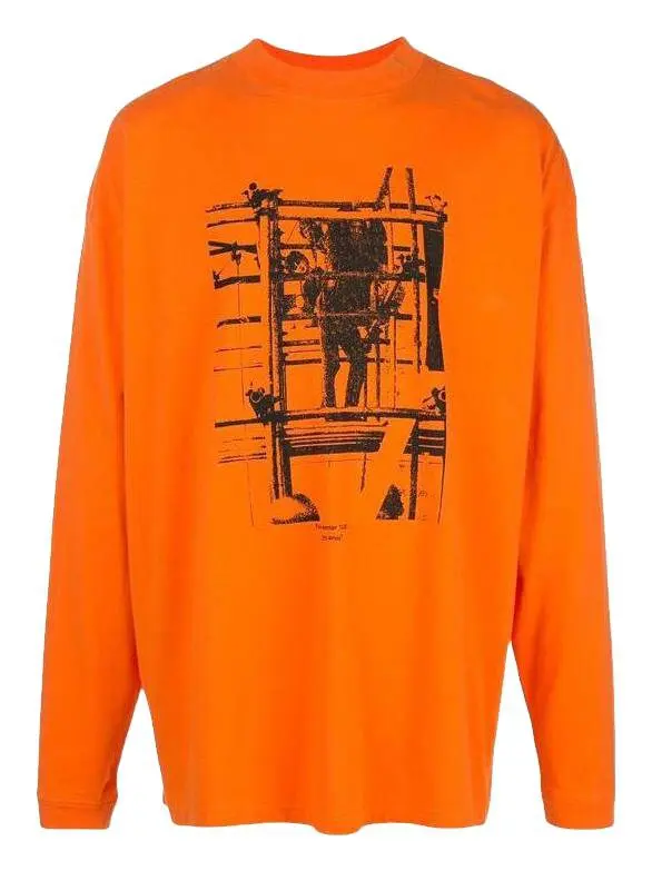 Off-White Arrow Logo Pattern Printing Long Sleeves Orange - Multi-color
