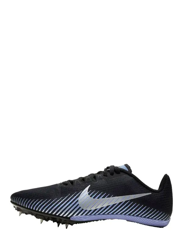 Nike Zoom Rival M 9 Spikes Athletic Shoes - Black/silver