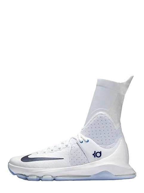 Nike Kd 8 Elite High Top Sneakers - White/midnight Blue/blue