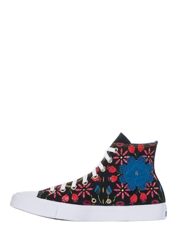 CONVERSE Chuck Taylor All Star High Floral Otomi Print Lace-up Sneakers - Black