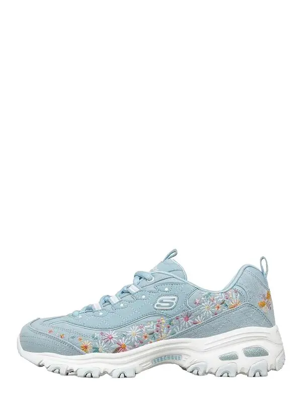 Sketchers D'lites 1.0 Embroidered Low-top Sneakers - Blue