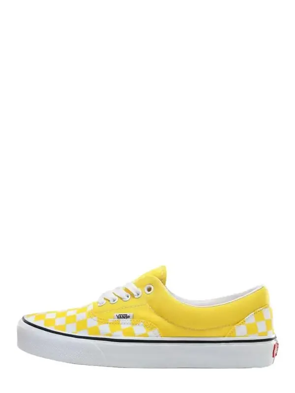 VANS Era Checkerboard Lace-up Sneakers - Yellow/white