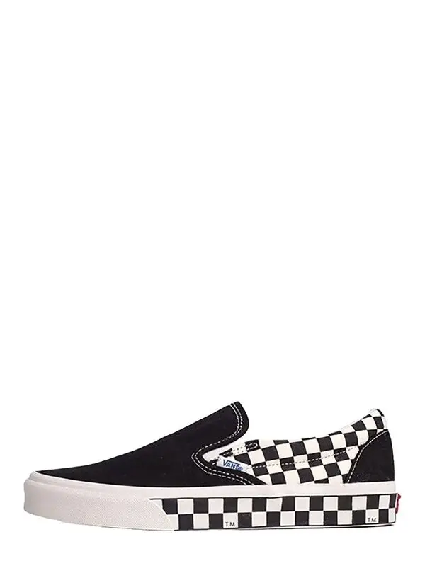 VANS Classic Slip-on Sidewall Check Sneakers - Black
