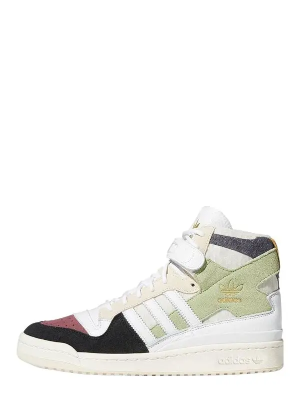 Adidas Forum 84 High Multi-material Sneakers - White/black/green