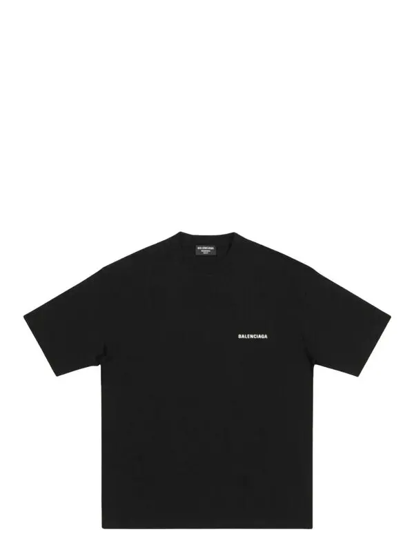 Balenciaga Logo T-shirt Medium Fit - Black