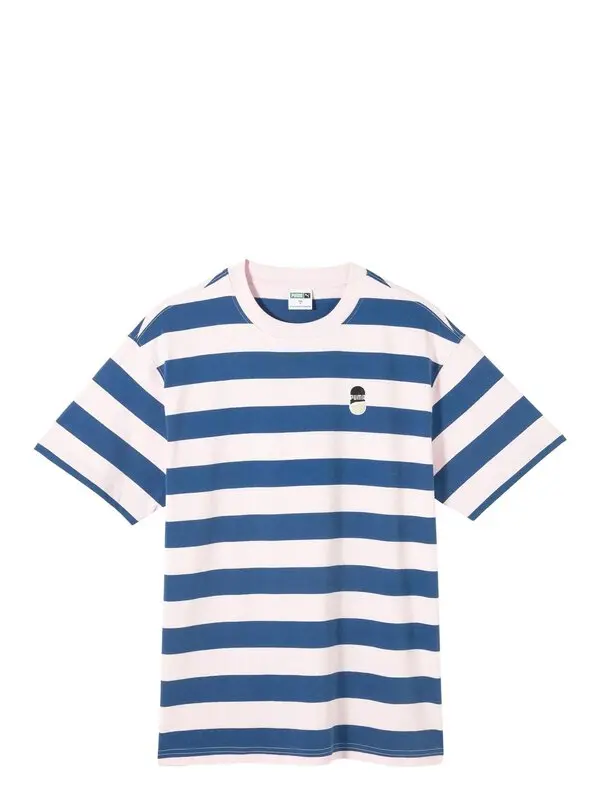 PUMA Downtown Striped T-shirt 'blue White - Blue/white