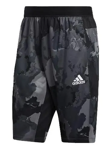 Adidas Camouflage Print Training Shorts - Light Gray
