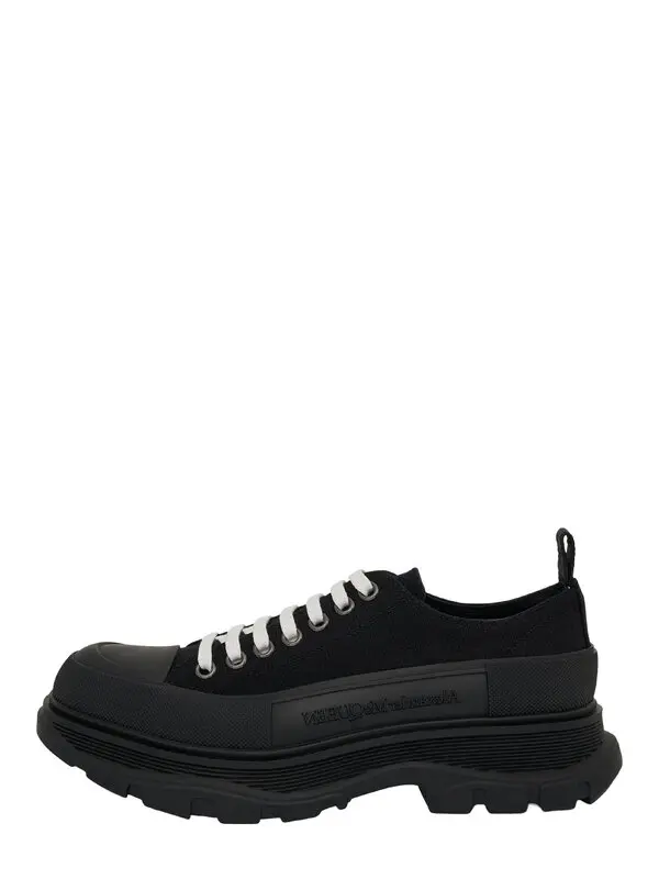 Alexander McQueen Tread Slick Low Lace Up Shoes - Black/white