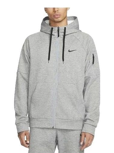 Nike Therma-fit Full-zip Fitness Hoodie - Grey