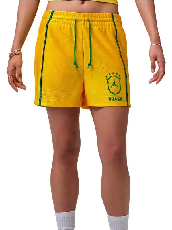 JORDAN Brooklyn Knit "brazil" Shorts - Varsity Maize/lucky Green