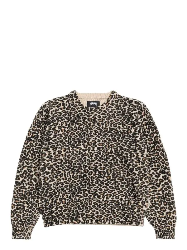 StÜssy Print Pullover Sweater - Leopard