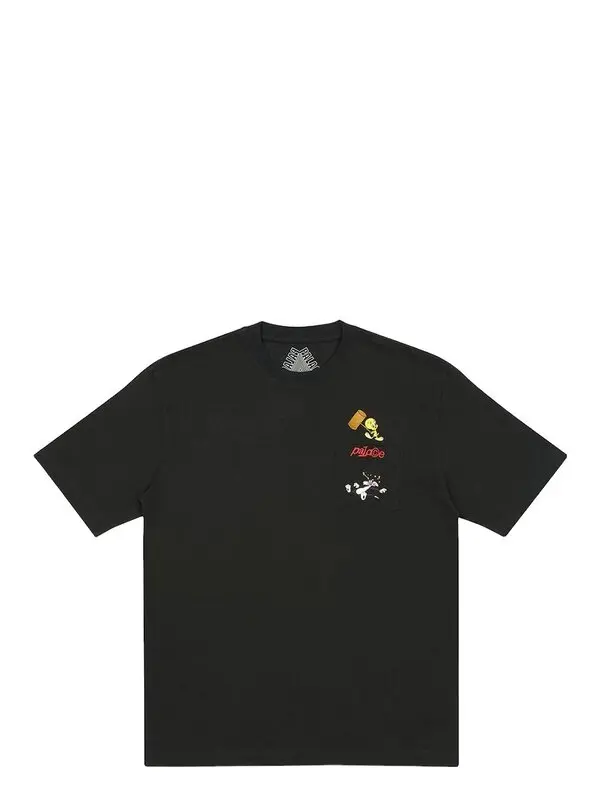 PALACE X Looney Tunes Cartoon Graphic T-shirt - Black