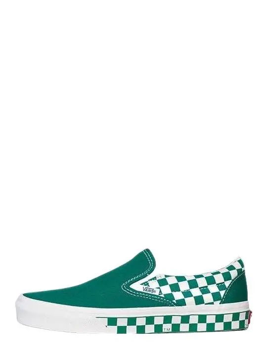 VANS Classic Slip-on Sidewall Check Sneakers - Green