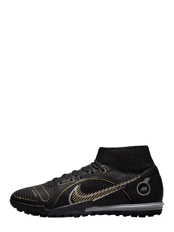 Nike Mercurial Superfly Academy Tf "shadow Pack" High Top Athletic Sneakers - Black/grey