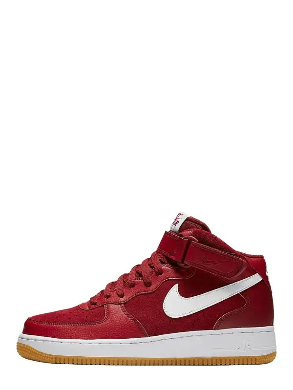 Nike Force 1 Mid '07 Sneakers - Team Red/white/gum