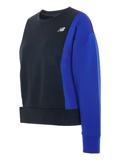 NEW BALANCE Colorblock Pullover Sweatshirt - Blue