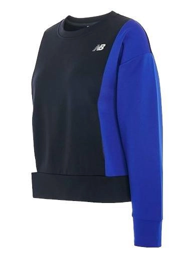 NEW BALANCE Colorblock Pullover Sweatshirt - Blue