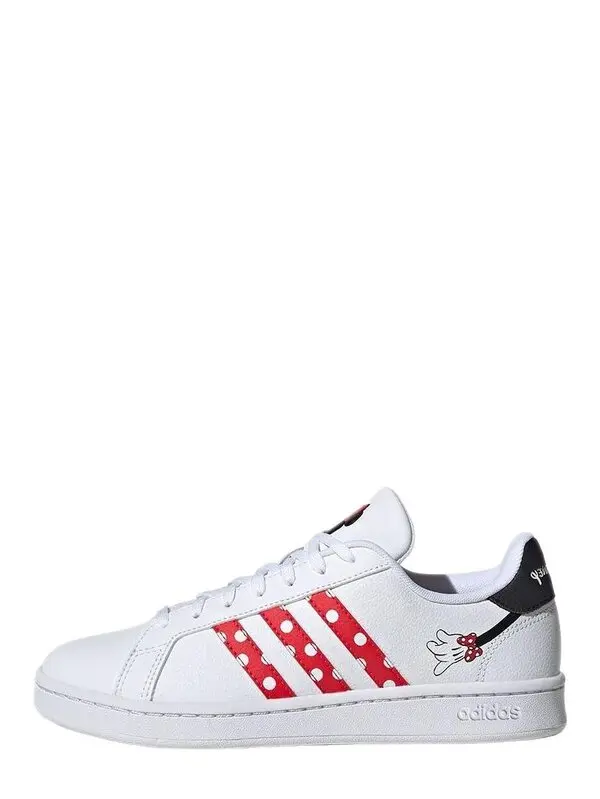 Adidas X Disney Grand Court Base 'minnie Mouse' Sneakers - Cloud White/ray Red/carbon
