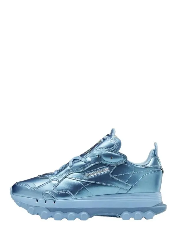 REEBOK Cardi B X Classic Leather Athletic Sneakers - Fluid Blue/fluid Blue/silver Metallic