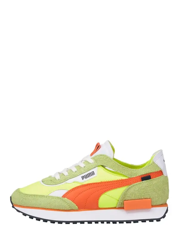 PUMA Future Rider Cut-out Vintage Sneakers - Yellow Alert/dragon Fire
