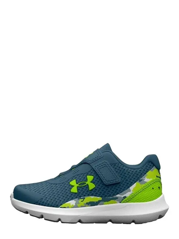 Under Armour Surge 3 Printed Camouflage Athletic Footwear - Static Blue/lime Surge