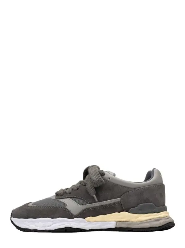 Mihara Yasuhiro George Og Sole Mix Material Low-top Sneaker - Grey/white