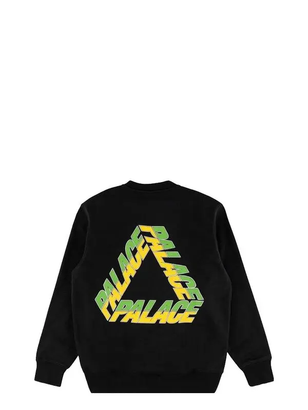 PALACE Split P3 Crew Long Sleeve - Black