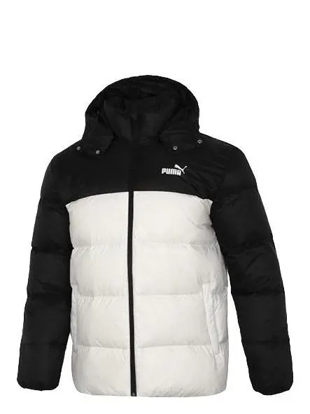 PUMA Detachable Hoodie Down Jacket - White/black