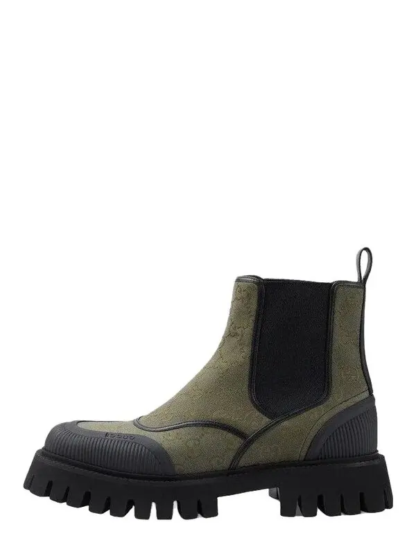 Gucci Gg Ankle Boots - Black/olive
