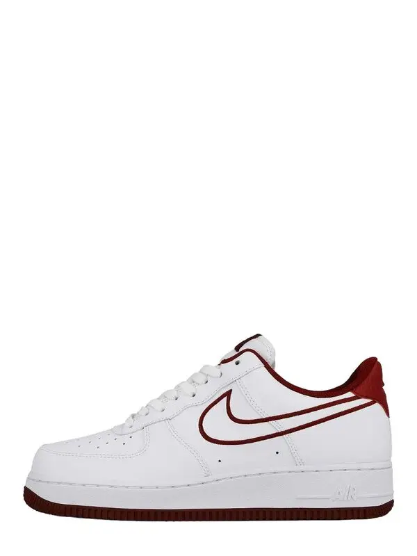 Nike Force 1 Low '07 Leather Sneakers - White/red