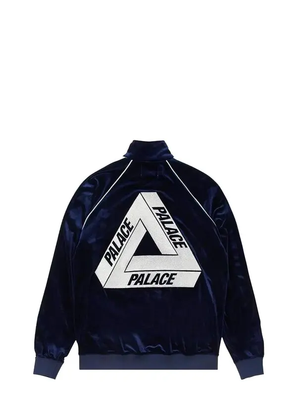 PALACE X Elton John Ss22 Velour Track Jacket - Navy