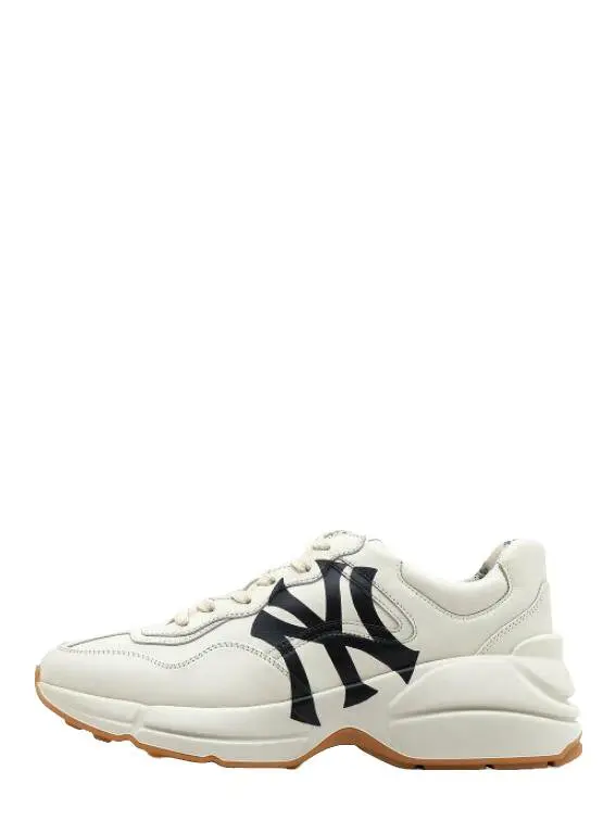 Gucci Rhyton Leather Sneaker 'ny Yankees - White/black