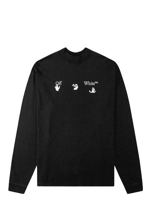 Off-White Long Sleeve Graphic Crewneck - Black