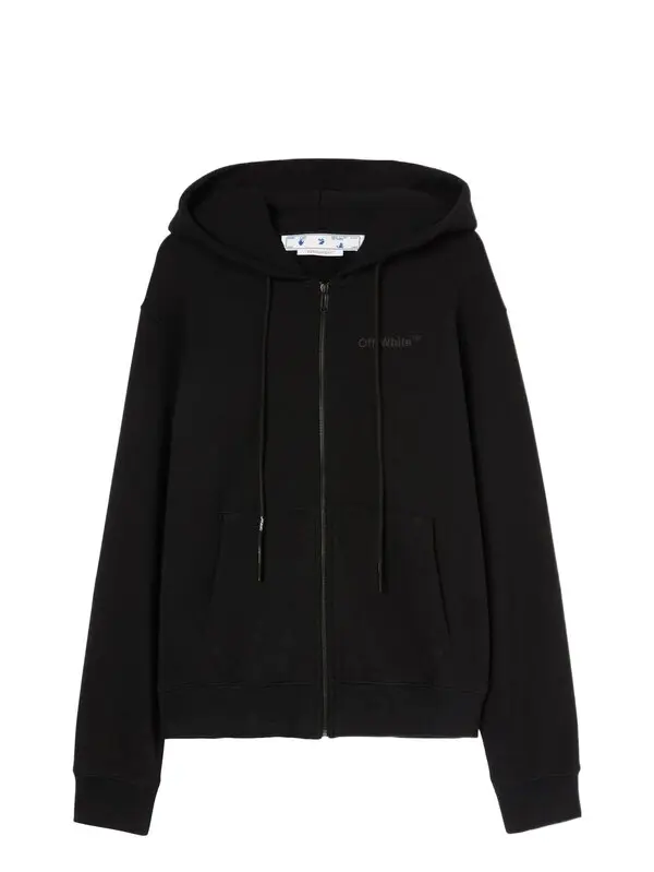 Off-White Ss22 Printing Zipper Jacket - Black